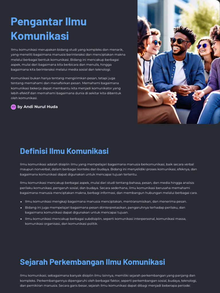 Pengantar Ilmu Komunikasi | PDF | Ilmu Sosial