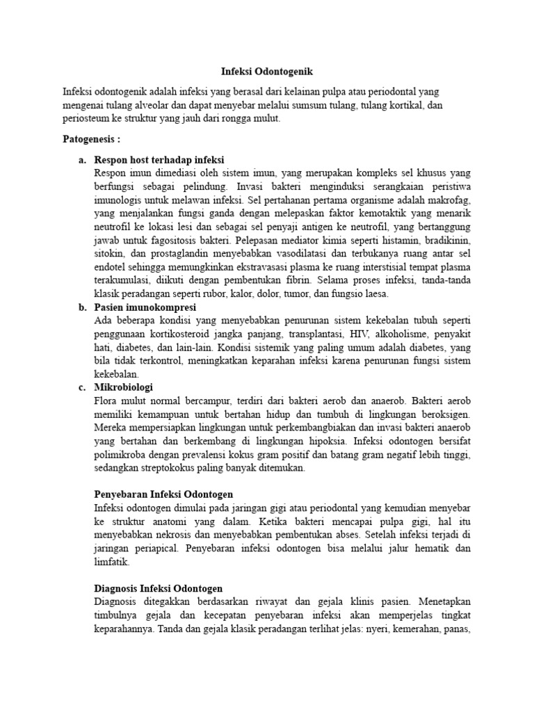 Infeksi Odontogenik | PDF