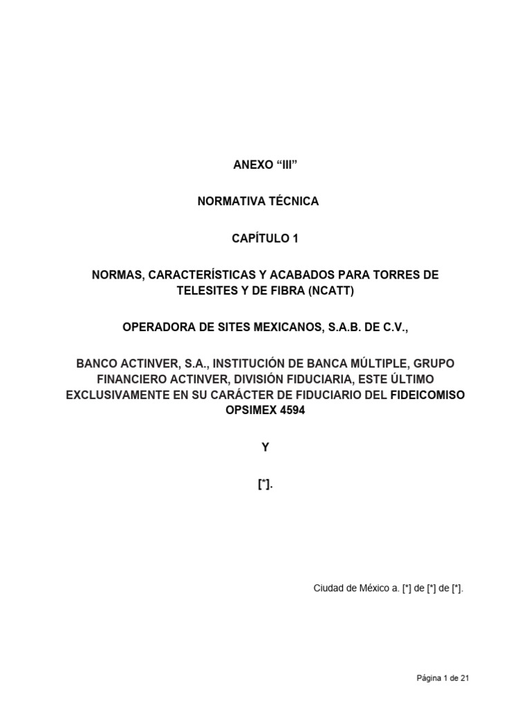 Normativa Técnica para Torres SCT3 2016 | PDF | Tornillo | Pintar