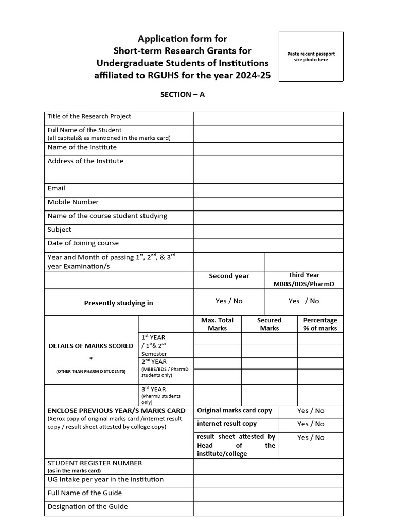 Application Section-A | PDF