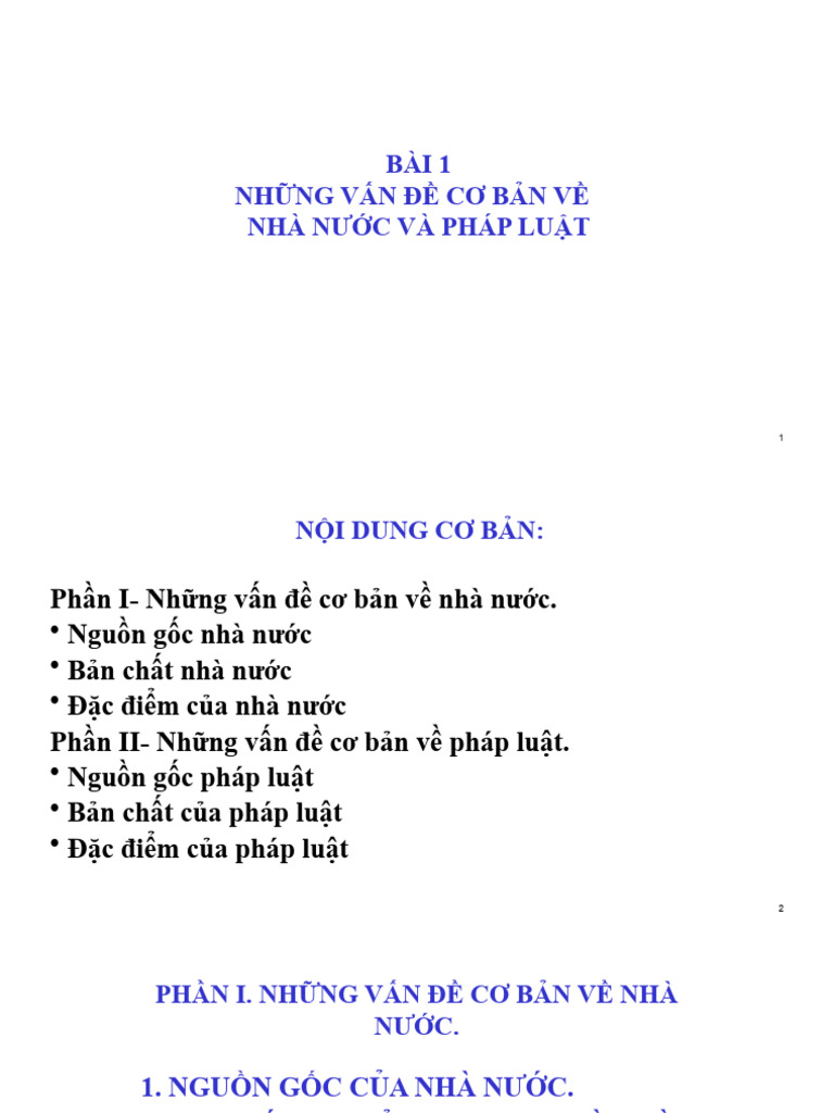 Bai 1. Nhung van đề ve NN va PL PP | PDF