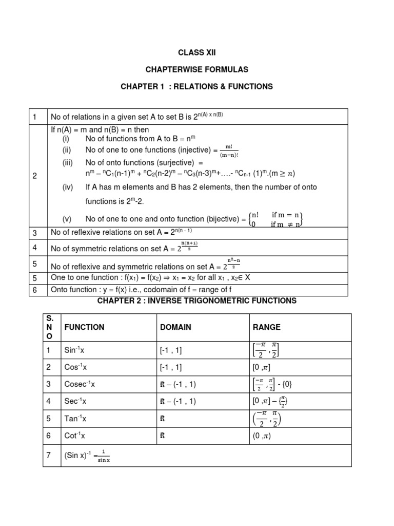 Maths Formulas With Sums | PDF | Matrix (Mathematics) | Function ...