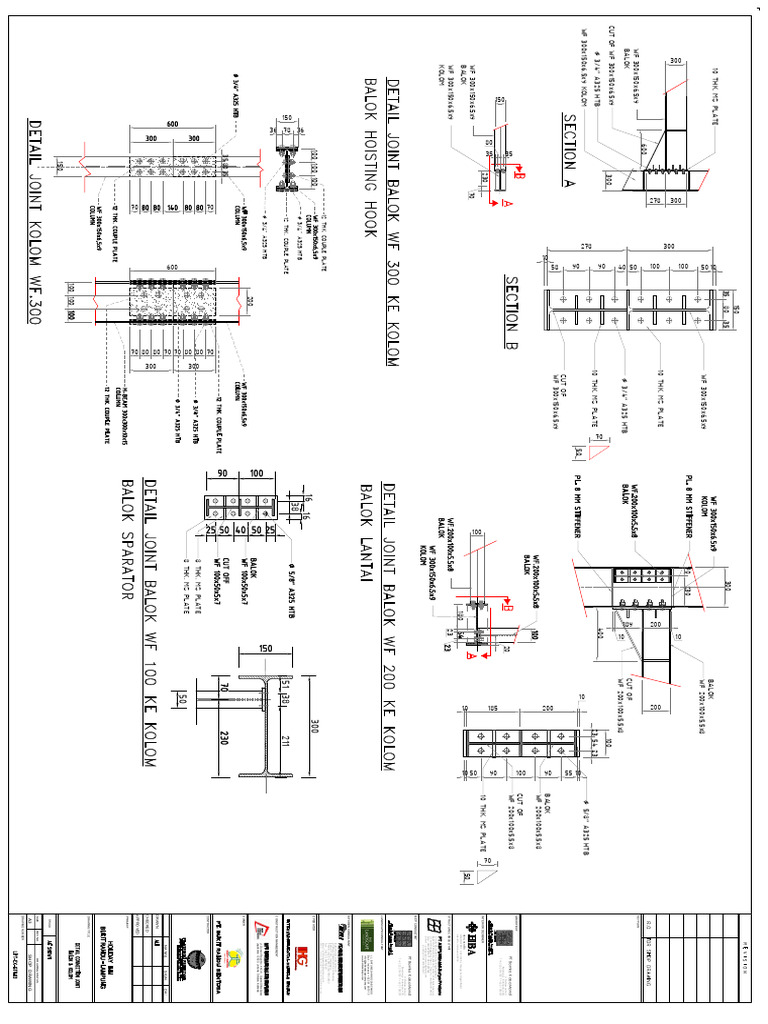 Detail Connection Joint Balok & Kolom | PDF