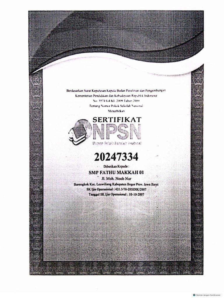 NPSN SMP 01 | PDF