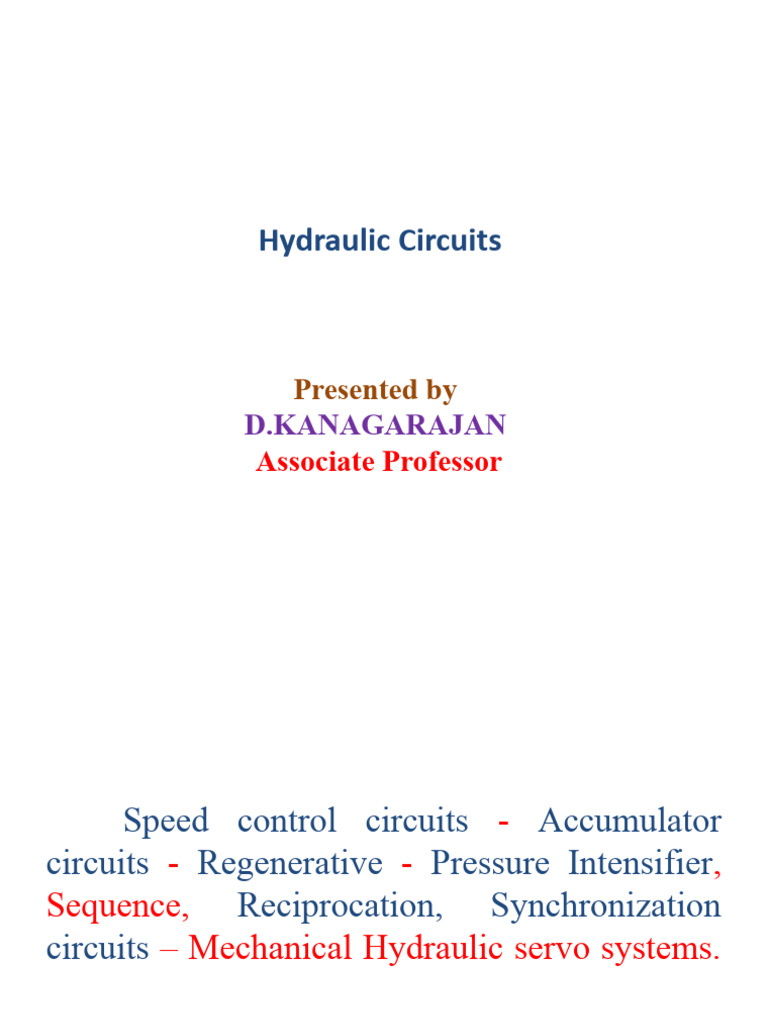 Hydraulic Circuits | PDF | Pump | Valve