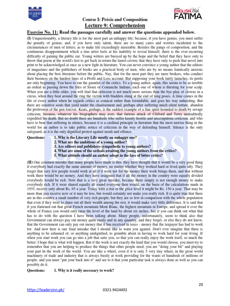 Comprehension | PDF | Truth | Beauty