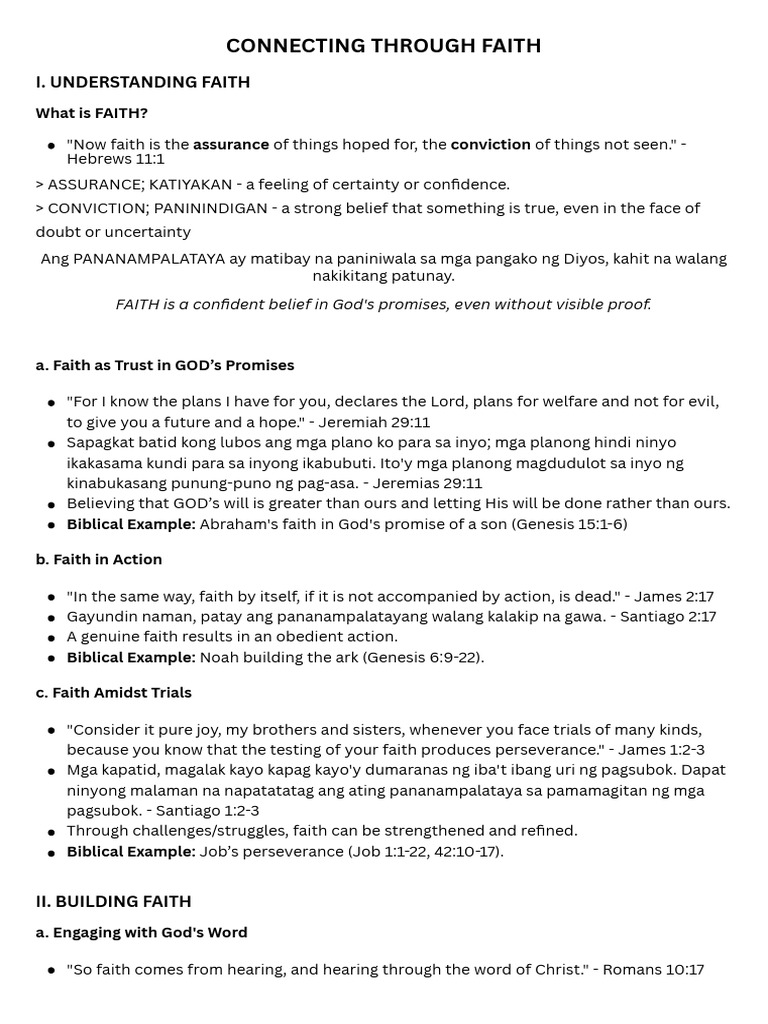 Connecting Through Faith | PDF | Faith | Assurance (Theology)