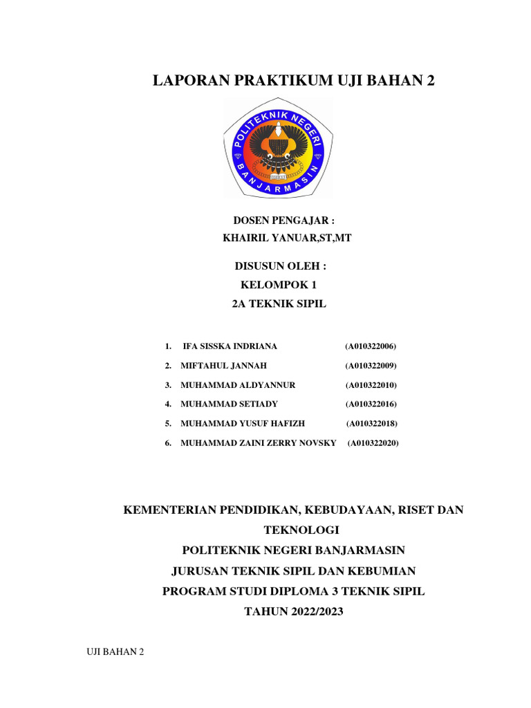 Done ! Laprak Uji Bahan 2 | PDF