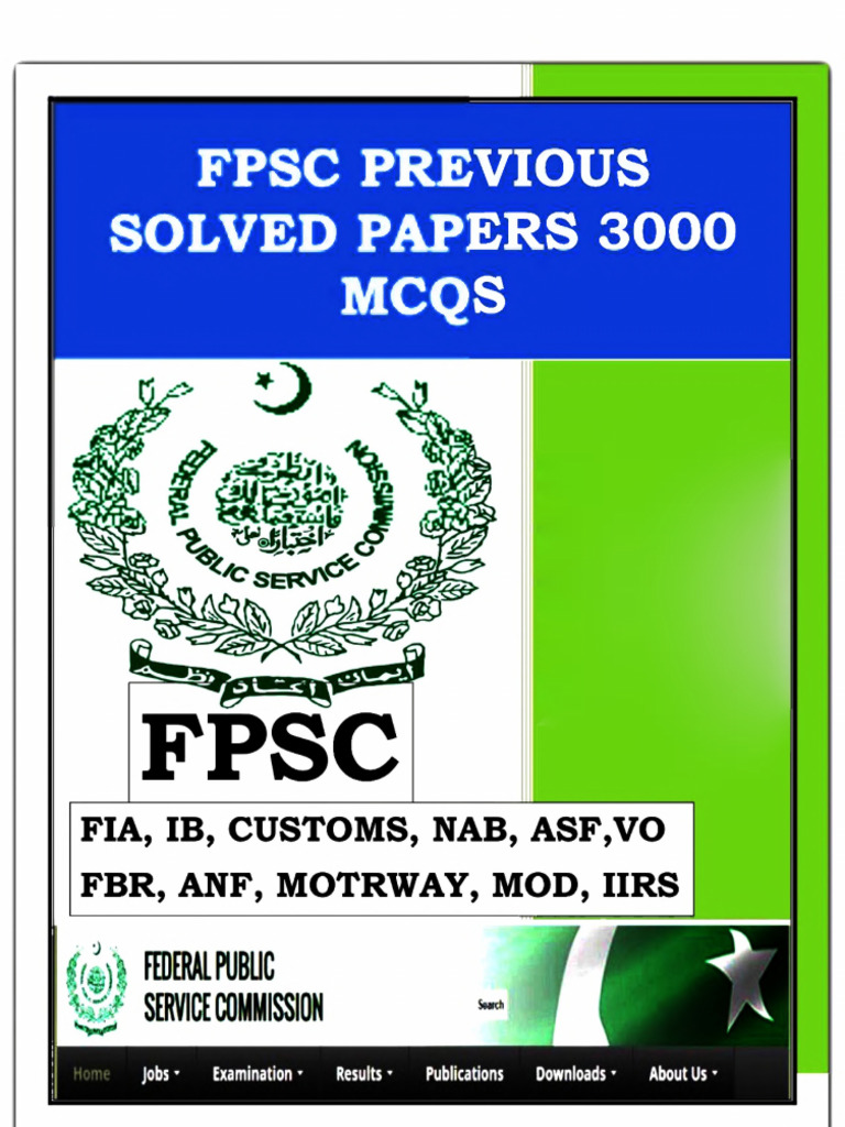FPSC Previous Solved Papers | PDF | Cyberspace | Data Processing