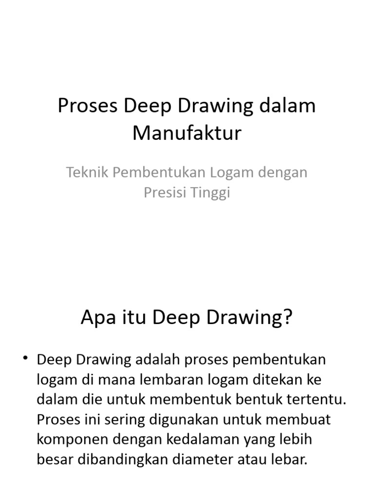 Deep Drawing Presentation | PDF | Griya & Taman | Seni