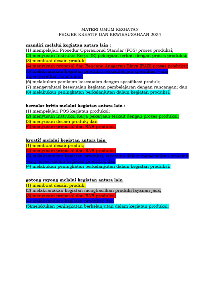 Materi Umum PKK 2024 | PDF