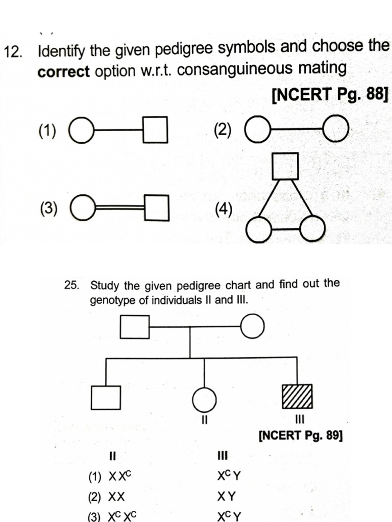 Pedigree Analysis [NEET MCQ] | PDF