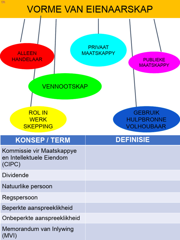 Graad 8 - Vorme Van Eienaarskap Kwartaal 3 | PDF