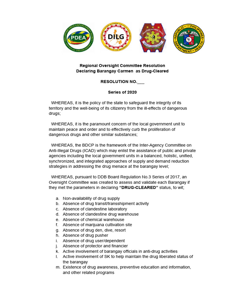 Sample Reso | PDF | Social Aspects Of Psychoactive Drugs