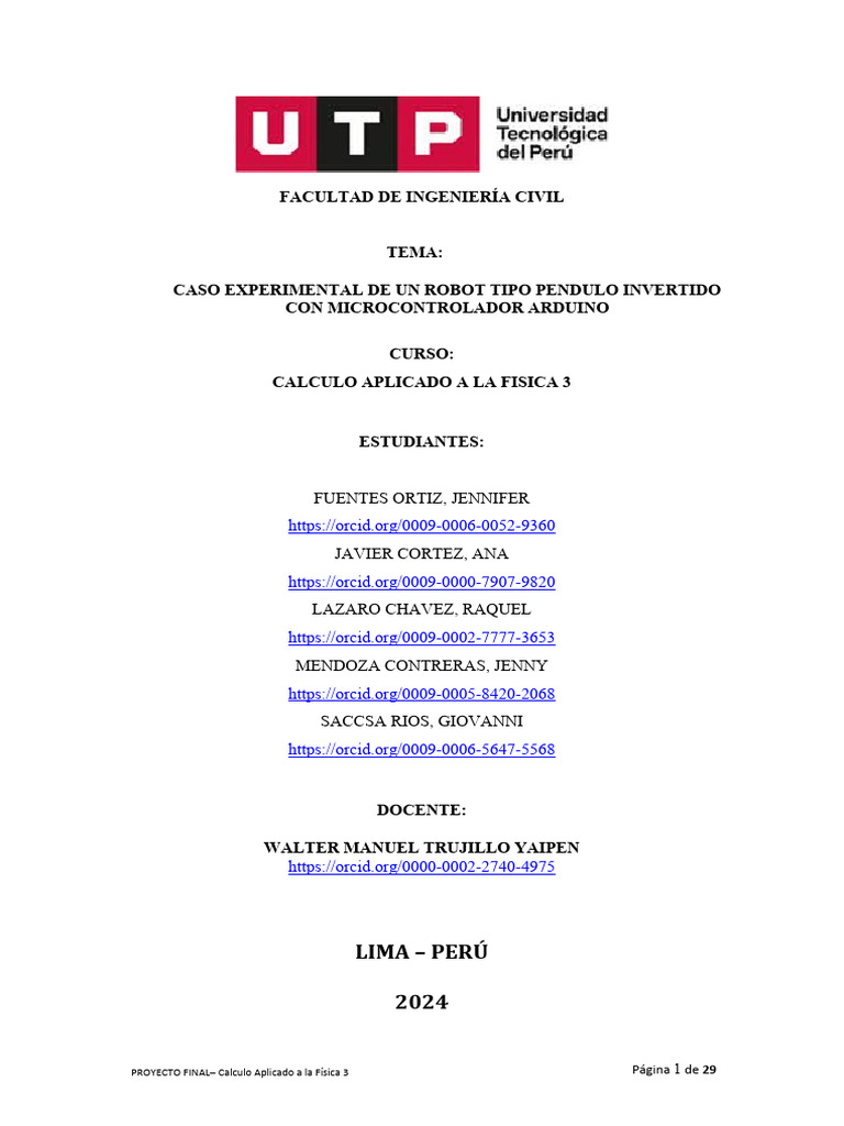 Proyecto Final CAF3 | PDF | Mecanica clasica | Física
