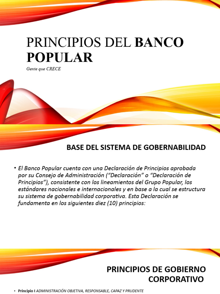 Principios Del Banco Popular KARLA ZAPATA | PDF | Cuentas por pagar ...