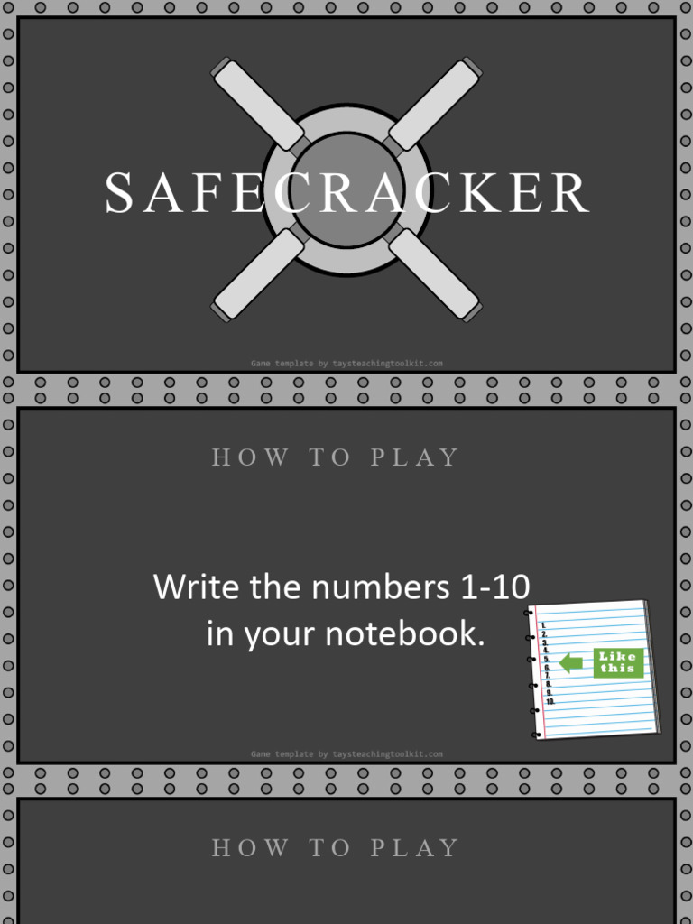 Safecracker L2 (Listening Game) | PDF