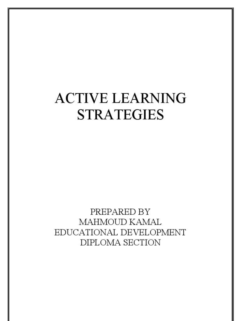 Active Learning Workshop Guide | PDF | Career & Growth