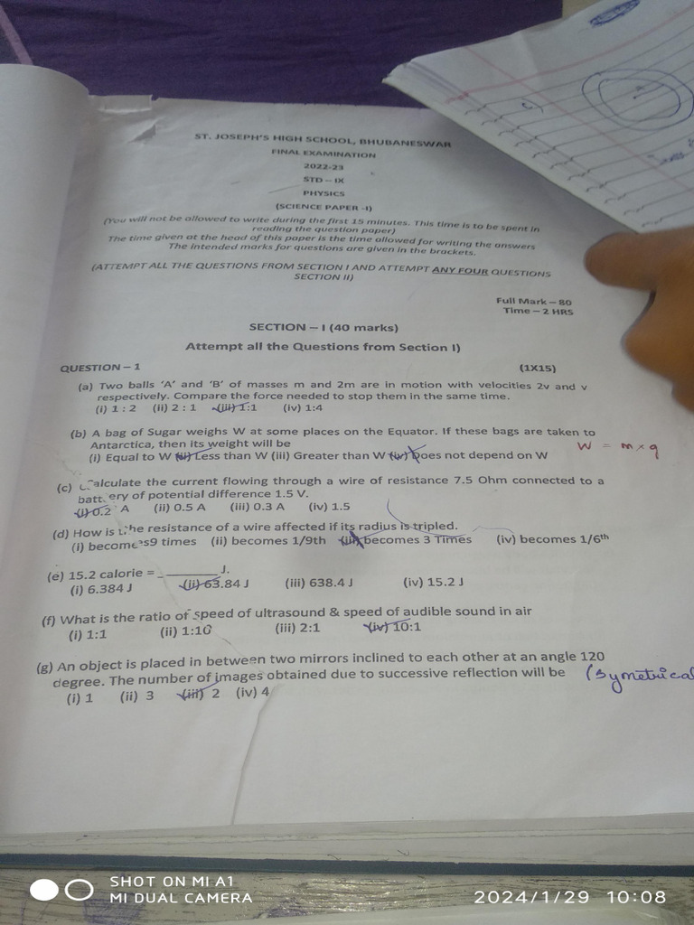 Physics Paper 2023 | PDF