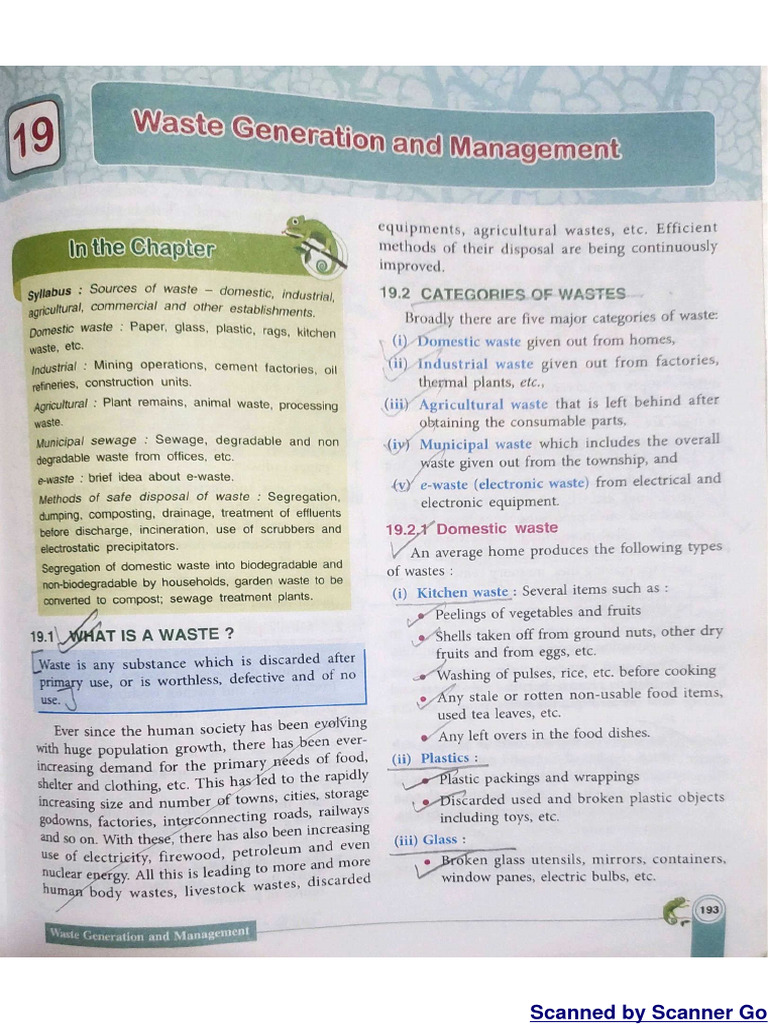 Waste Generation and Management | PDF