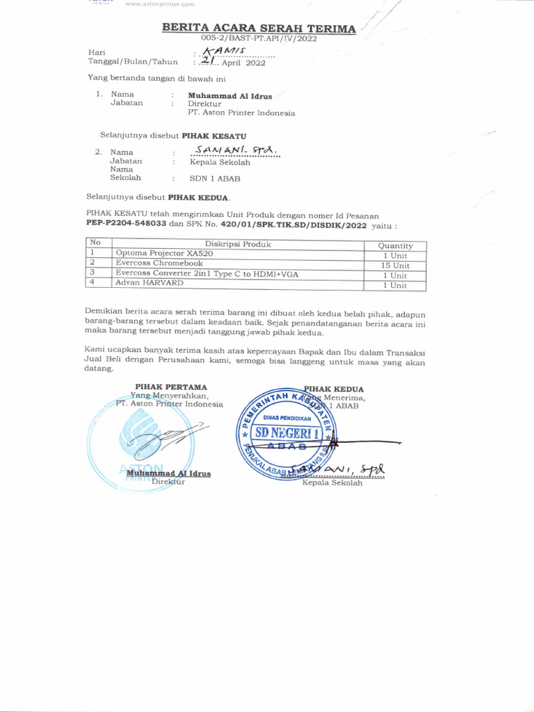 Bast Tik Ke Sekolah 2022 | PDF