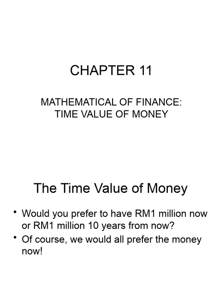 Fin242 Chapter 11 - Mathematical of Finance | PDF | Present Value ...