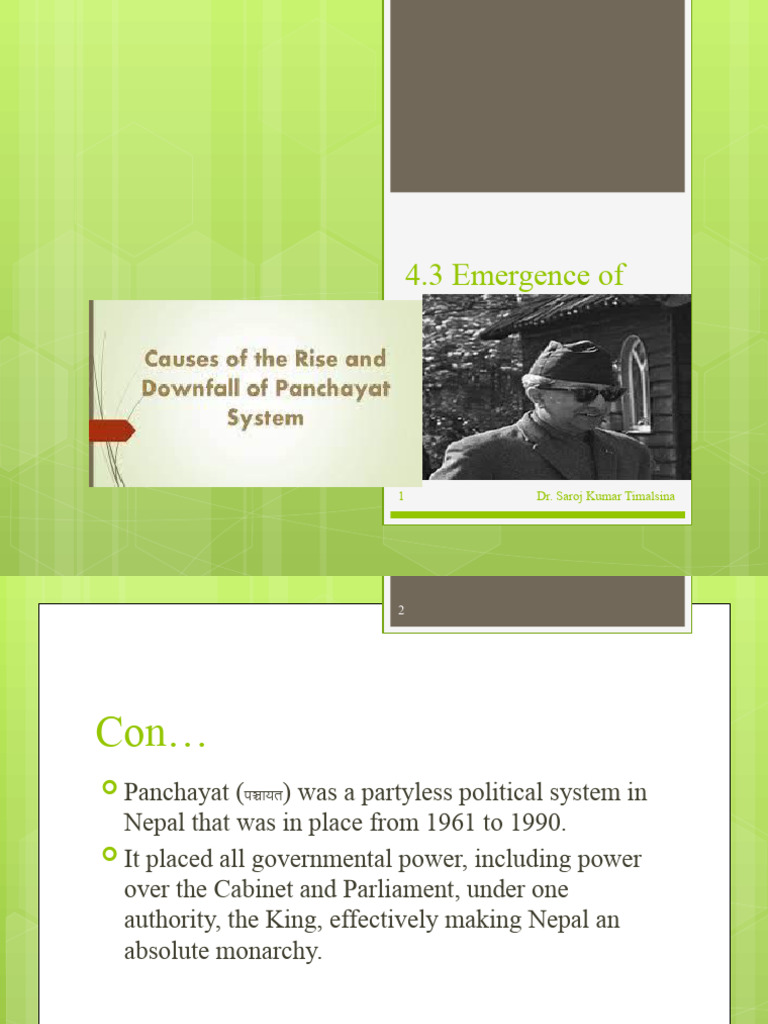 Emergence of Nepal's Panchayat System | PDF | Nepal | Authoritarianism