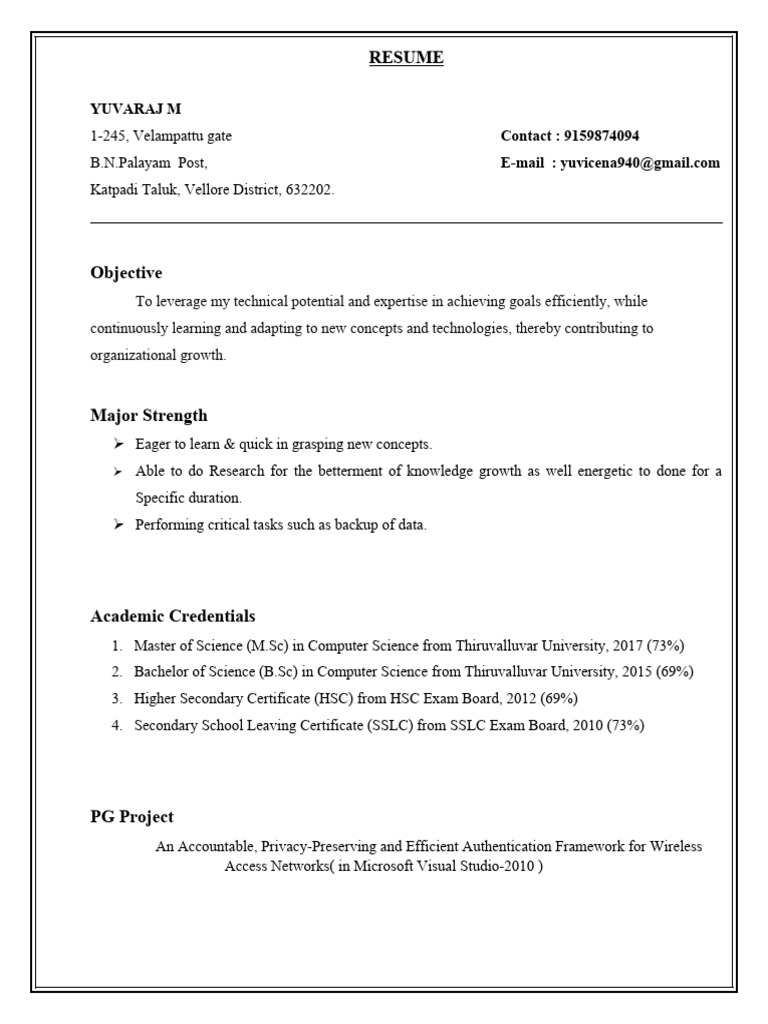 Yuvaraj Cv | PDF | Science | Computing