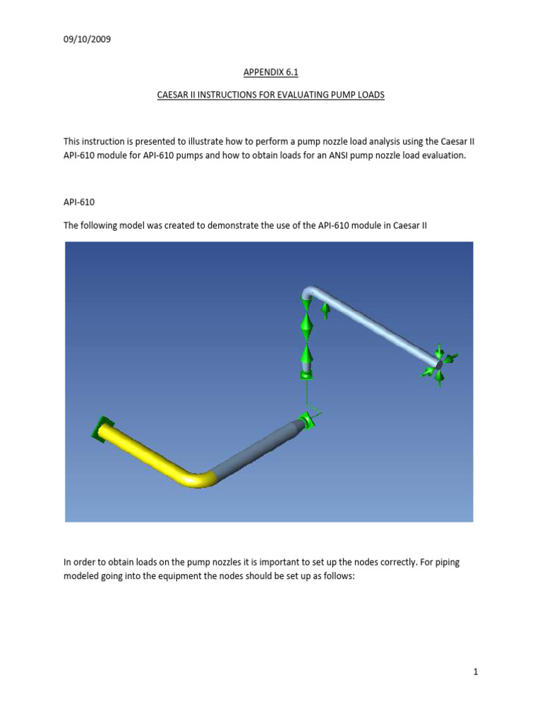 Appx 6.1 Caesar Ii Instructions For Evaluating Pump Loads | PDF | Pump ...