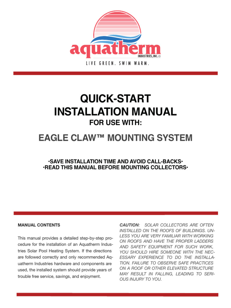 Aquatherm SPH Installation | PDF | Valve | Flow Measurement