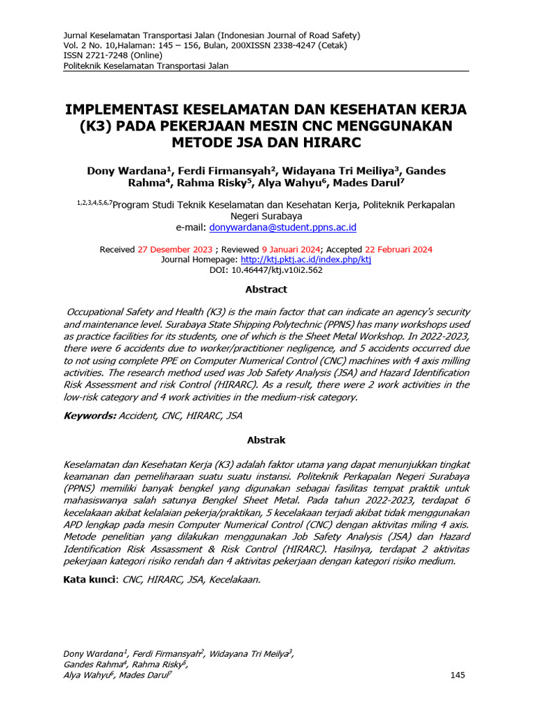 K3 Mesin CNC di PPNS | PDF | Sains & Matematika