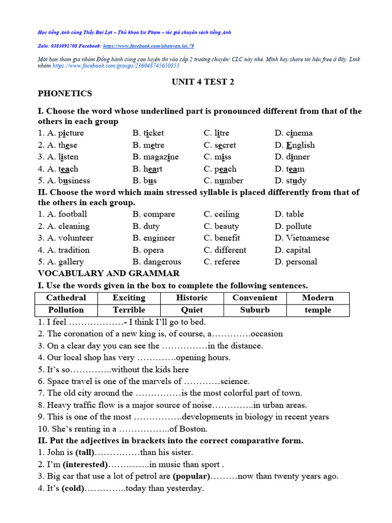 Unit 4 Test 2 | PDF | Linguistics