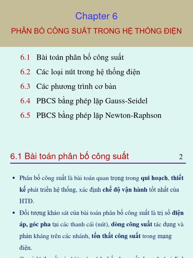 Chapter 6 - Phan Bo Cong Suat Trong HTD | PDF