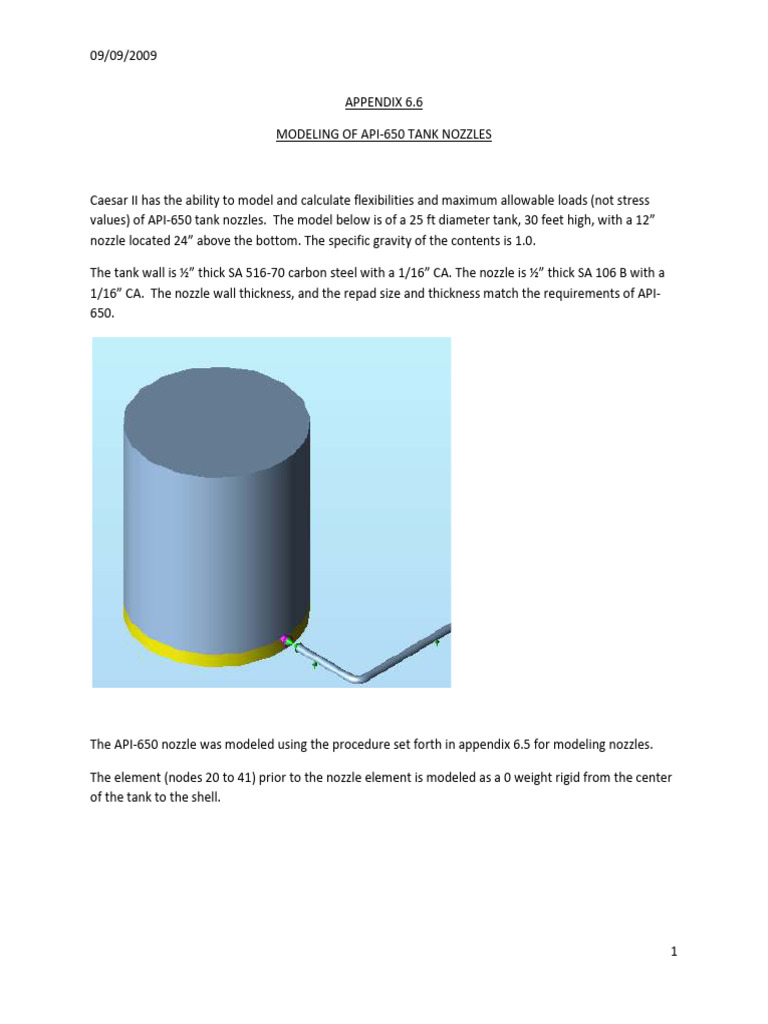 APPX 6.6 API-650 TANK NOZZLES | PDF | Stress (Mechanics) | Mechanical Engineering