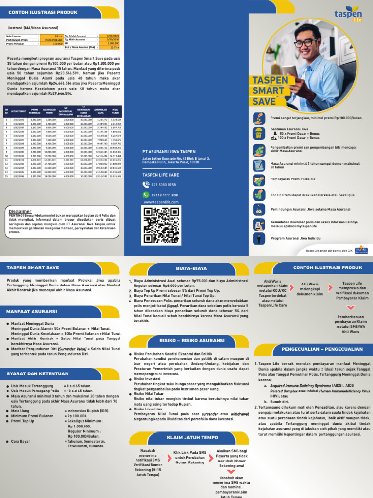 Brosur Asuransi Taspen Smart Save | PDF