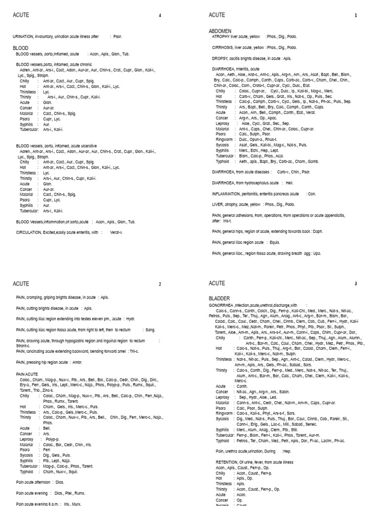 Acute Medical Conditions Guide | PDF | Medical Specialties | Diseases ...