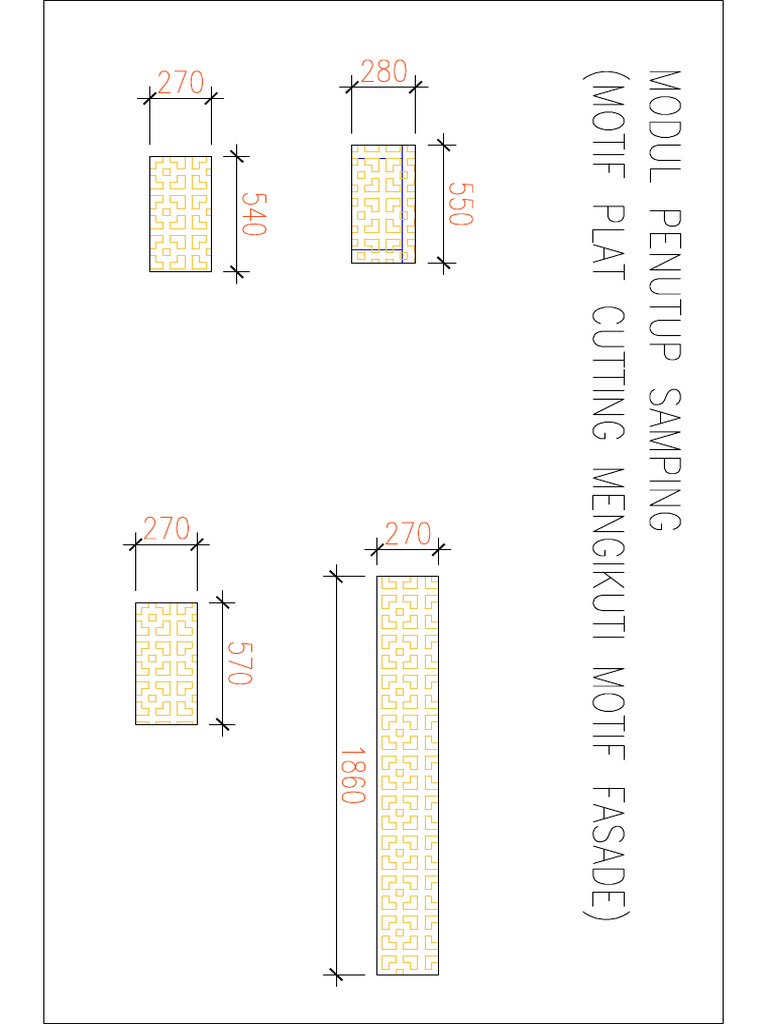 Modul Cutting Laser Penutup Samping Fasade Ho 080324 | PDF