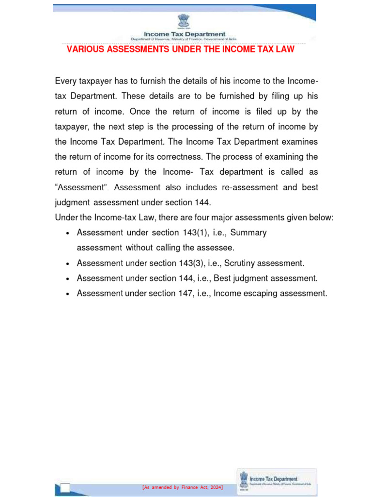 Assessment Procedures | PDF | Taxpayer | Taxes