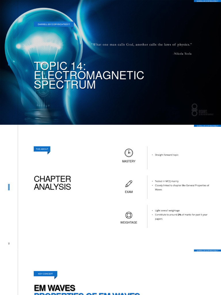 (PHY) Chapter 14 - Electromagnetic Spectrum | PDF | Electromagnetic ...