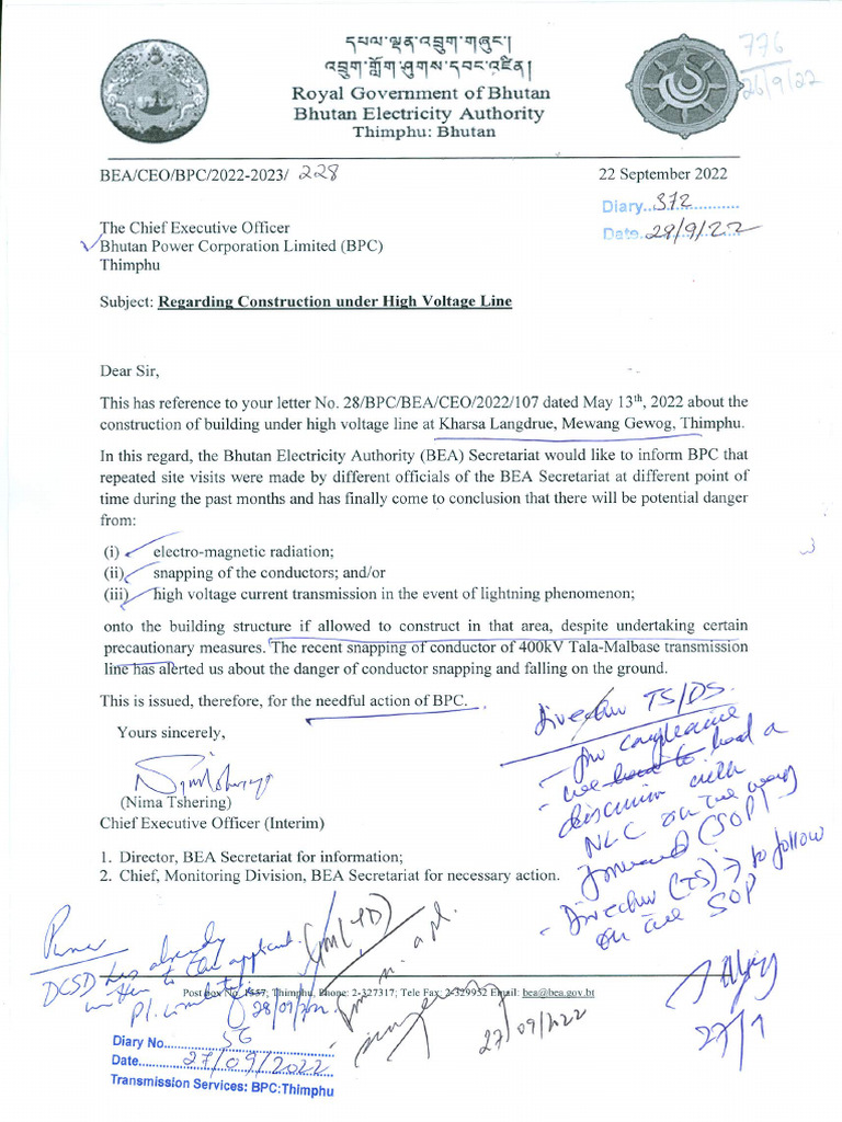 776 - Reg Const Under High Voltage Line - BEA | PDF