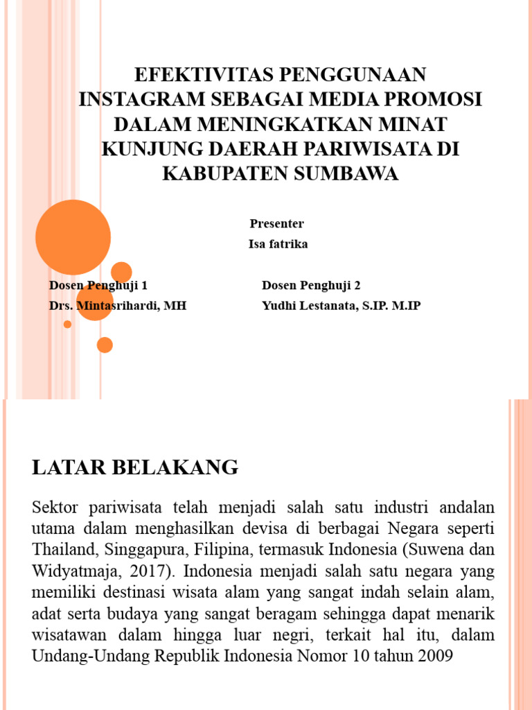 Efektivitas Penggunaan Instagram Sebagai Media Promosi Dalam Meningkatkan | PDF | Sains & Matematika
