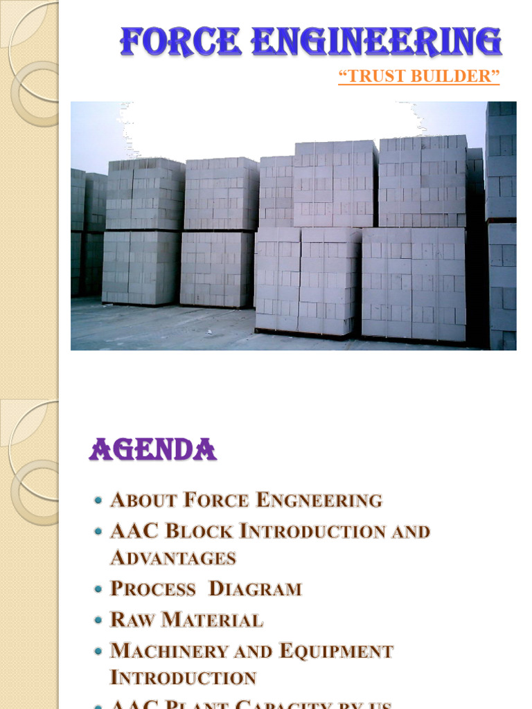 Force AAC Block PPT (2) | PDF | Brick | Building Materials