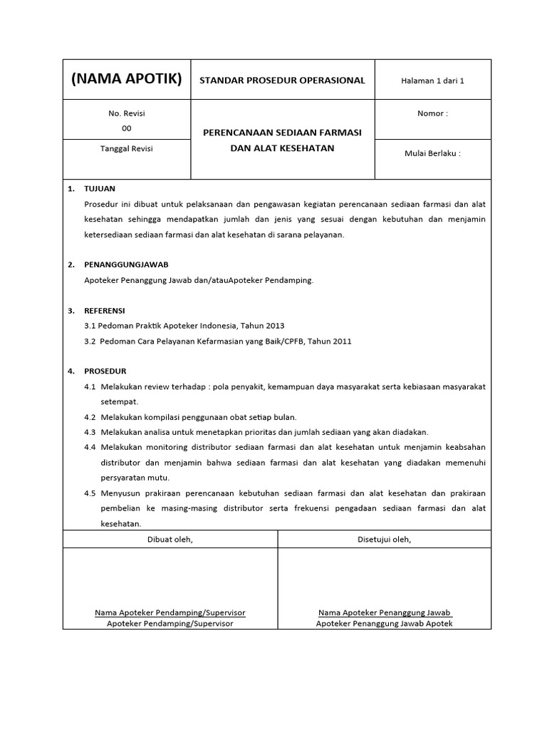 Sop Apotik | PDF