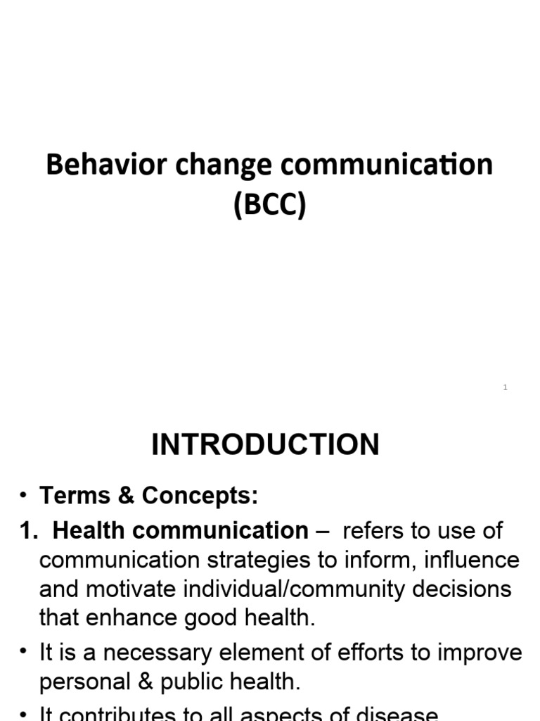 3 Behaviour Change Communication | PDF | Behavior | Communication