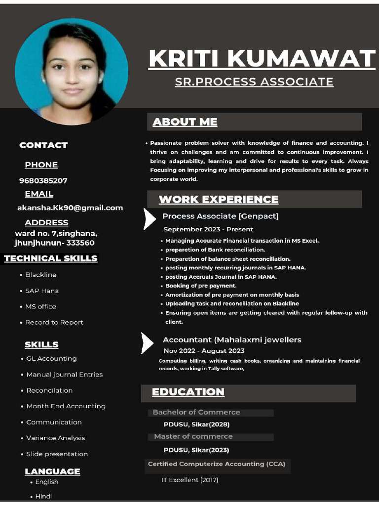 Kriti Resume | PDF