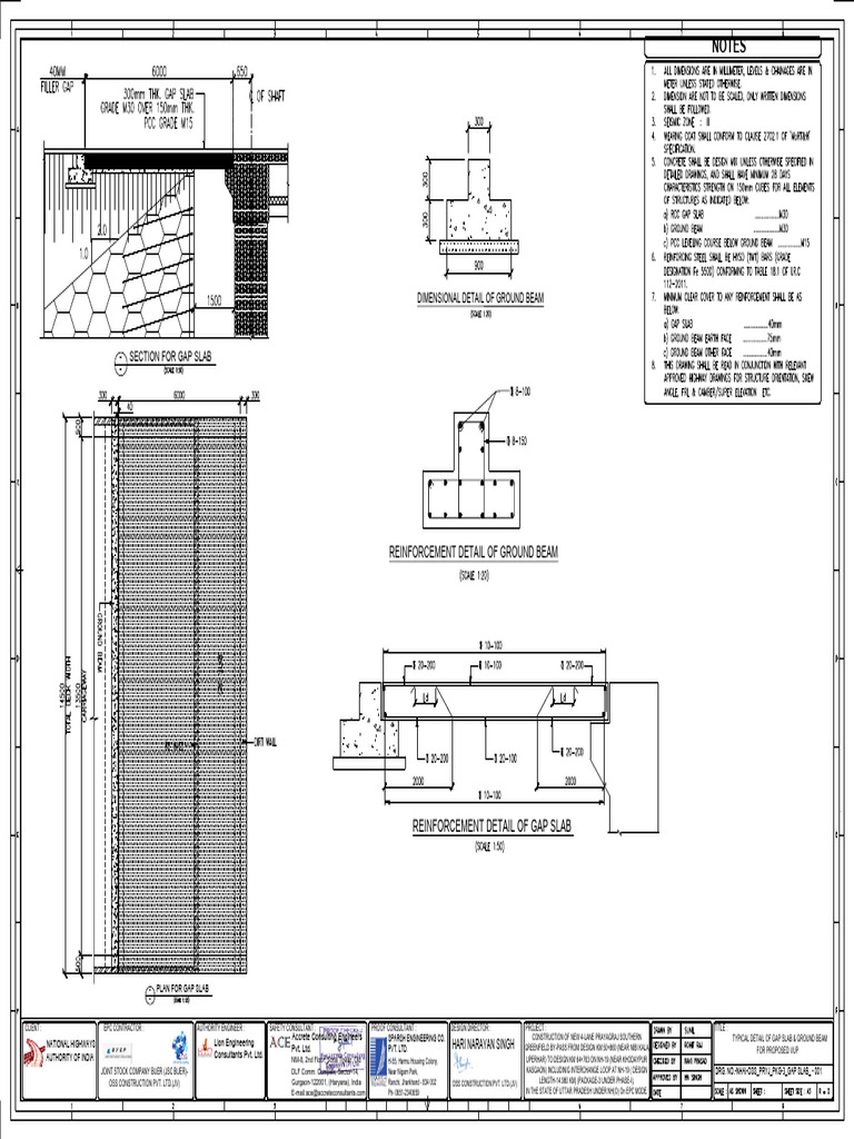 Gap Slab and Ground Beam Details | PDF