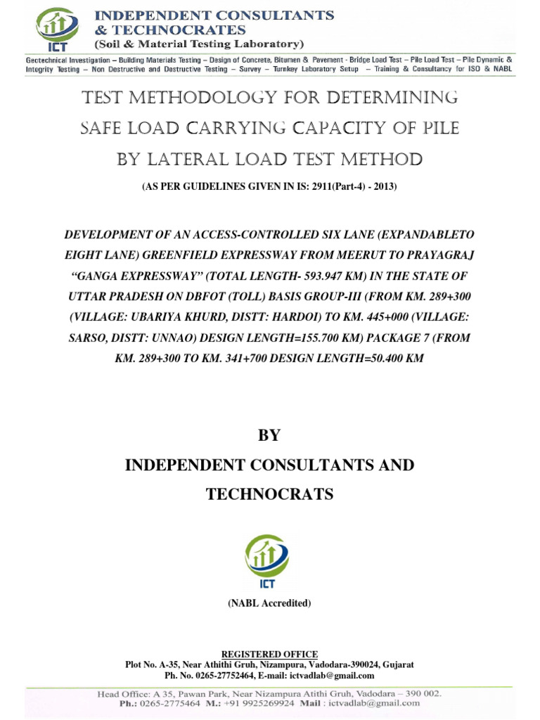 Methodology - Lateral Load Test | PDF | Deep Foundation