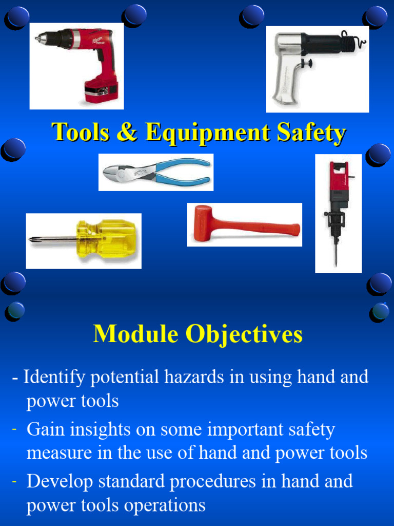 Hand and Power Tools Safety Guide | PDF | Tools | Manufactured Goods