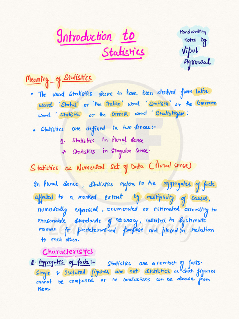 Introduction To Statistics | PDF | Statistics | Data