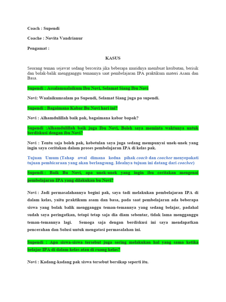Teks Coaching Novi (1) JADI | PDF